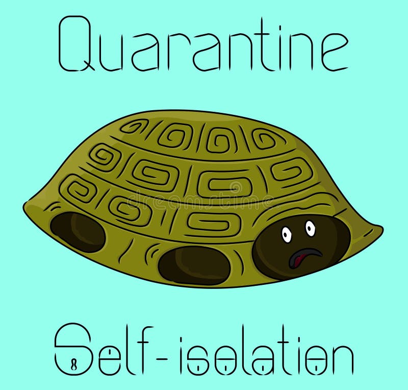 Quarantine and Self Isolation Ironic Illustration, Vector Graphics ...