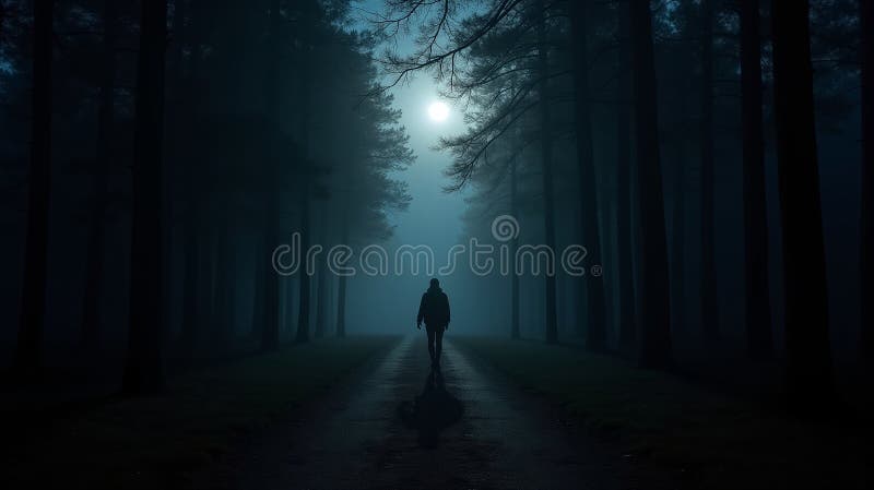 Solitude in the Shadows stock illustration. Illustration of peaceful ...