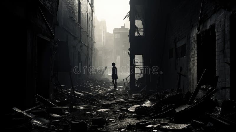 Solitude young black stock illustration. Illustration of gritty - 360642968