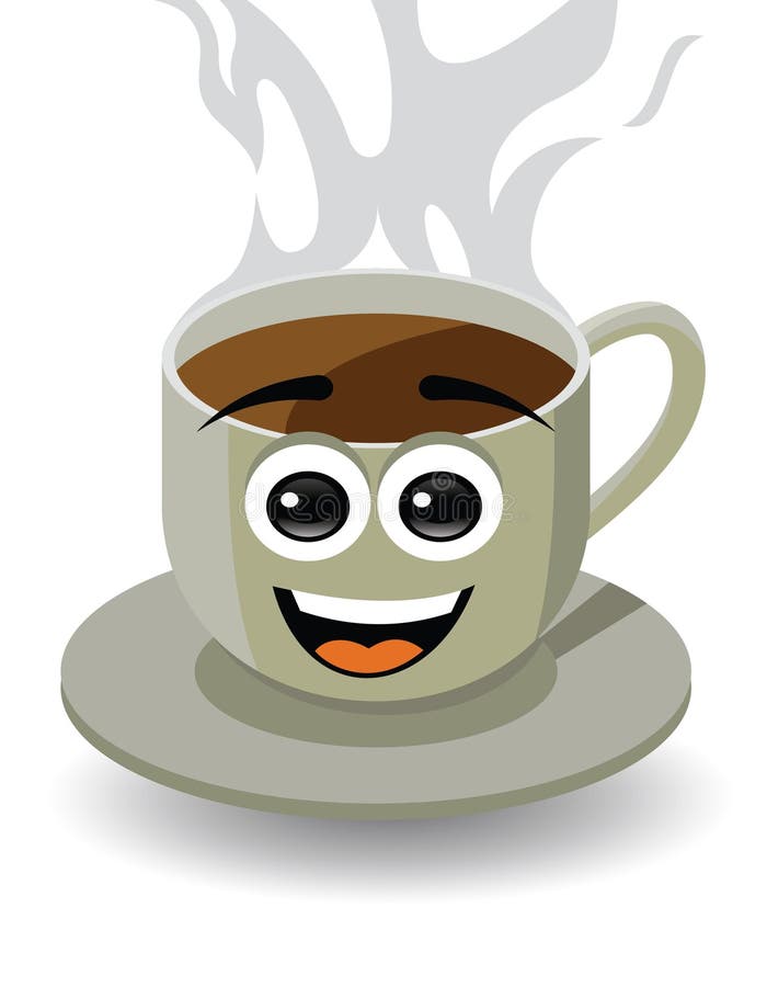 Coffee Cup with Smiley Face Stock Vector - Illustration of optimism ...