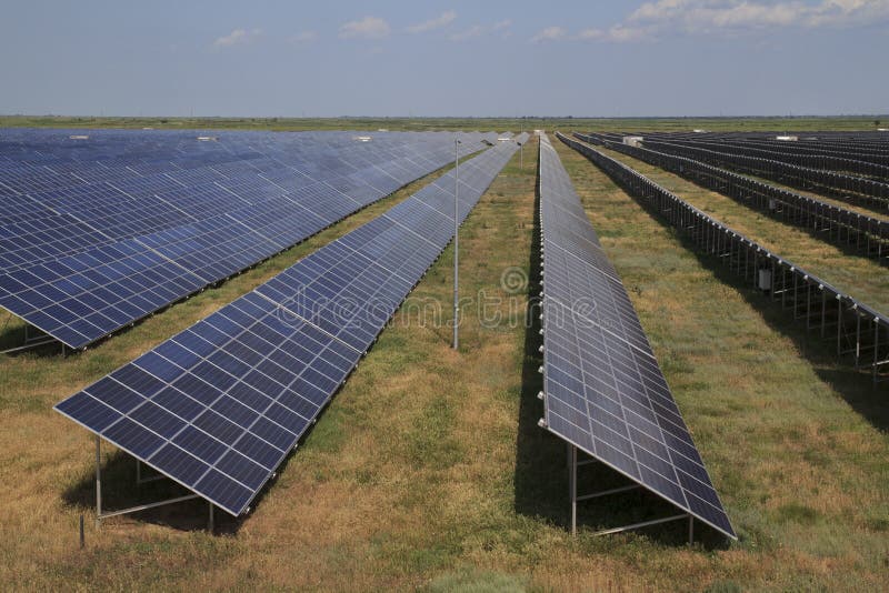 Sollar Panels in a Row stock photo. Image of power, energy - 97295420