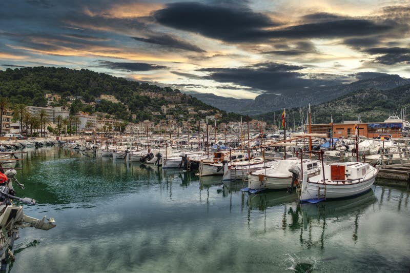 Soller in Mallorca Island, Spain Stock Image - Image of harbour ...
