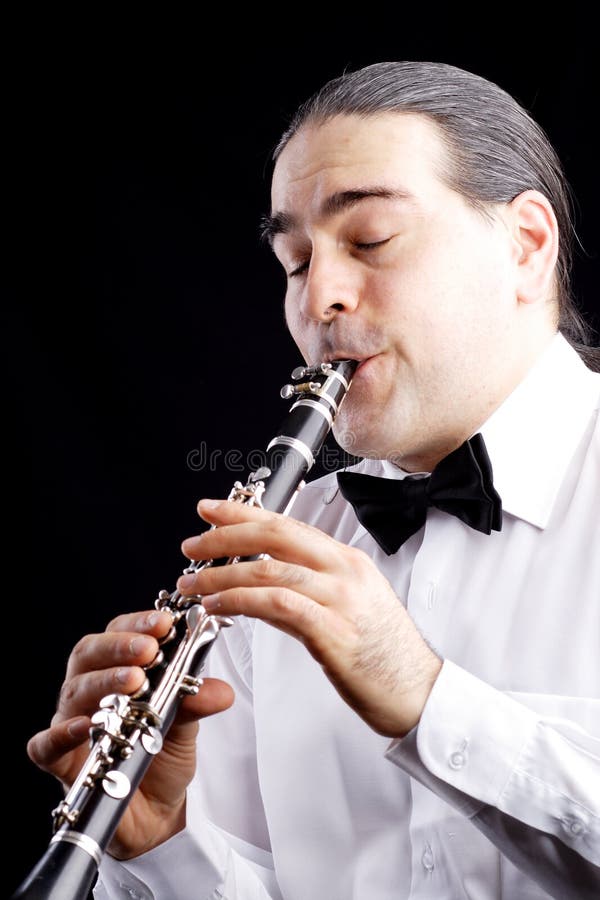 Man playing clarinet stock photo. Image of detail, classical - 1652058