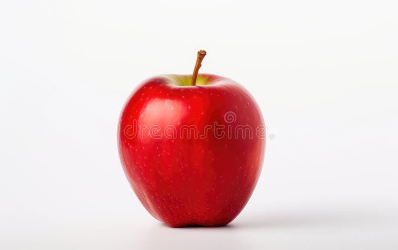 Solo Apple on White Background Stock Illustration - Illustration of ...