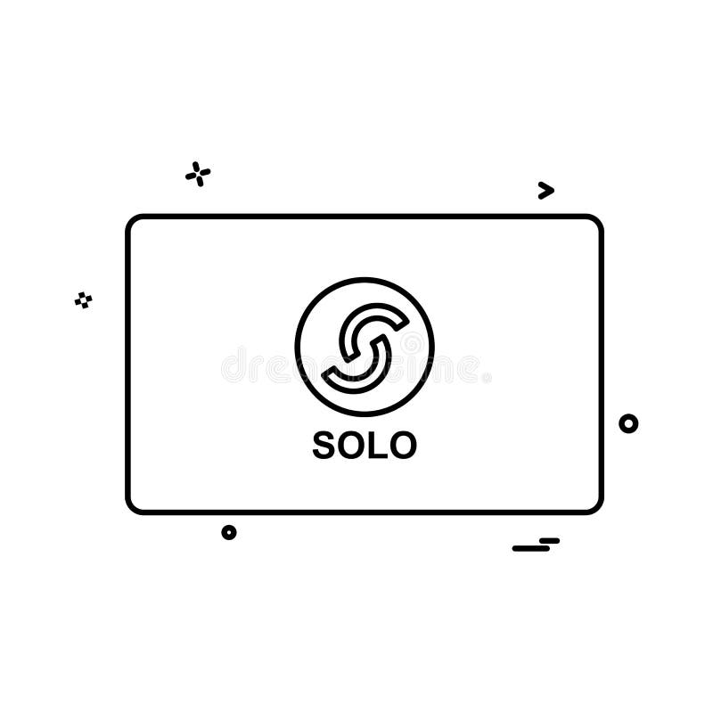 Solo card design vector stock vector. Illustration of design - 125526659