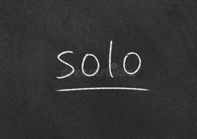 The Word Solo Spelled with Giant Letters Stock Photo - Image of written ...