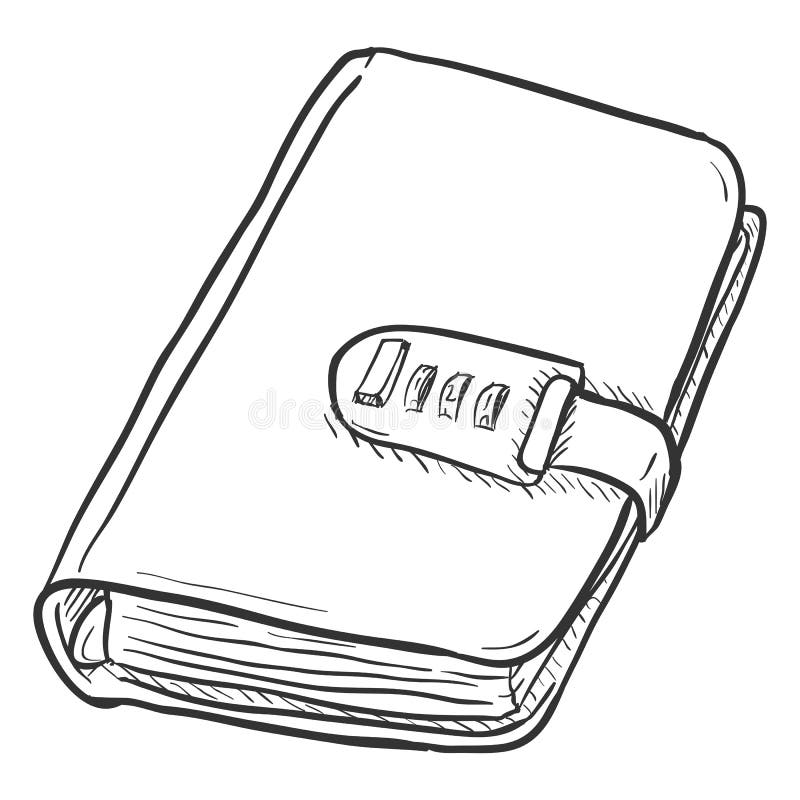Solo Diario Del Bosquejo Del Vector Ilustración del Vector ...