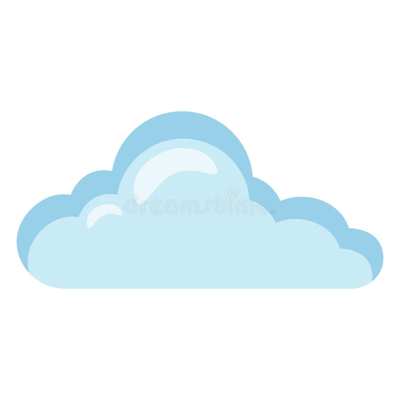 Solo Icono Azul Plano De La Nube Del Vector Ilustración del Vector ...