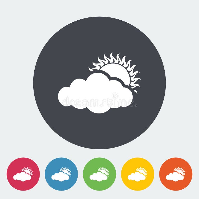 Solo icono de la nubosidad ilustración del vector. Ilustración de calor ... Solo icono de la nubosidad ilustración del vector. Ilustración de calor ...