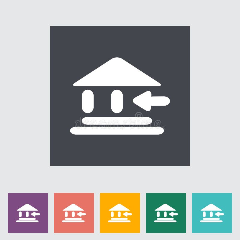 Solo Icono Plano De La Entrada Ilustración del Vector - Ilustración de ...