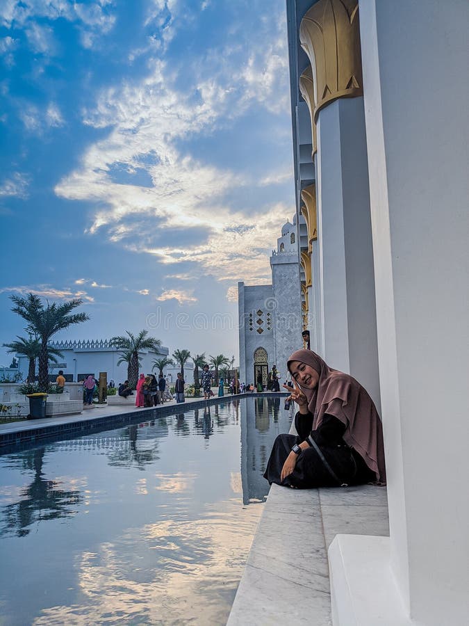 Solo, Indonesia - March 2023. the Sheikh Zayed Mosque is a Special ...