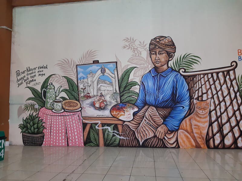 Solo Mural Traditional Batik Art Editorial Photo - Image of drawing ...