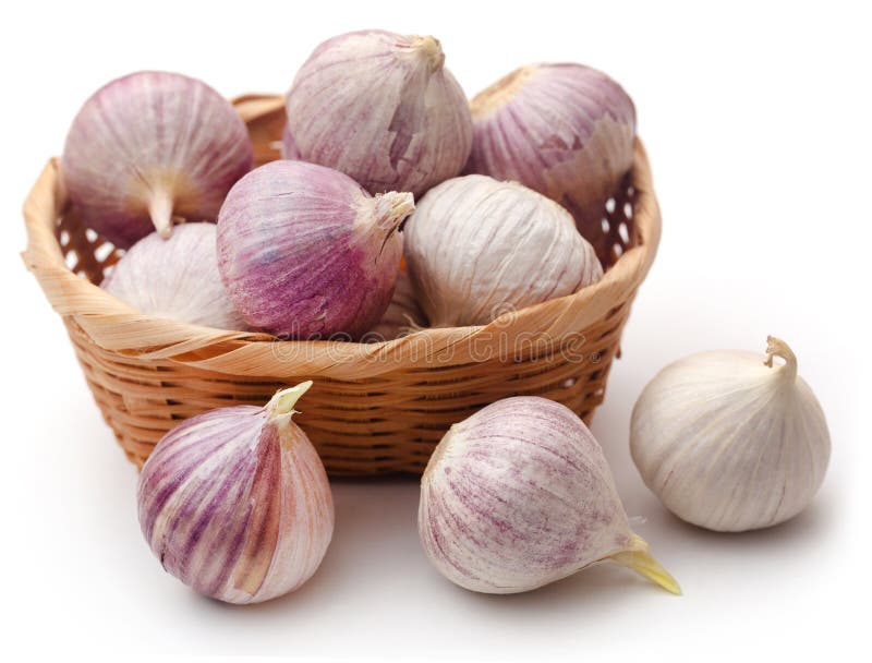 Solo or Single Clove Garlic Stock Photo - Image of basket, background ...