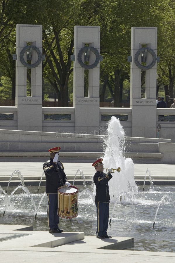 Solo Trumpeter and Drummer Performing Taps Editorial Photo - Image of ...
