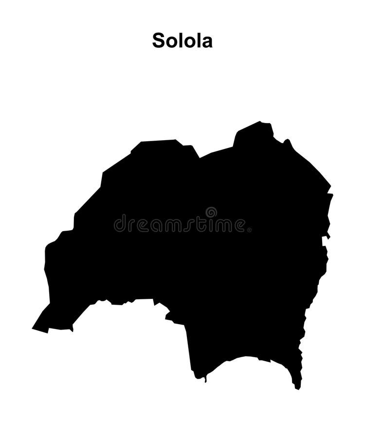 Solola outline map stock vector. Illustration of design - 360430447
