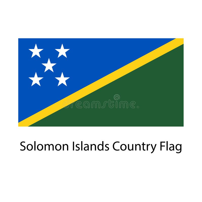 Solomon Islands Country Flag Flag Hand Drawing Illustration Vector ...