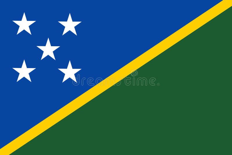 Solomon Islands Flag Pattern Background. Realistic National Flag Design ...