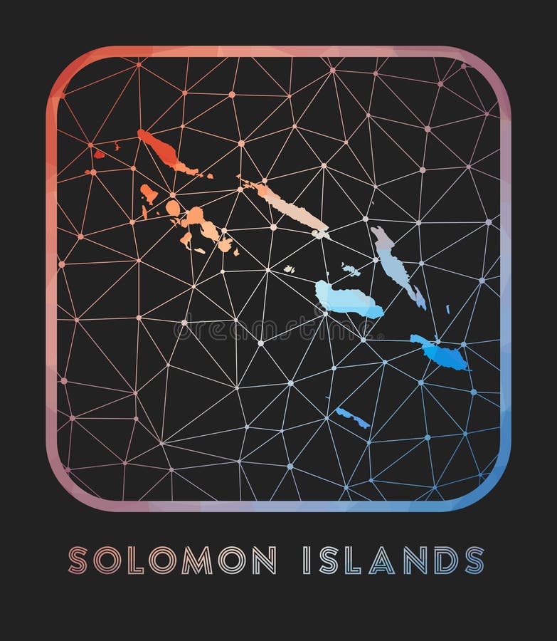 Solomon Islands Logo. Map of Solomon Islands with. Stock Vector ...