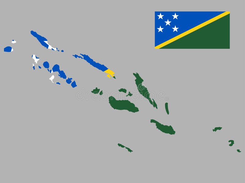 Solomon Islands Map Flag Vector Stock Vector - Illustration of design ...