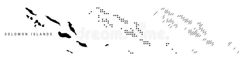 Solomon Islands Silhouette Map and Two Patterns of Dots and Slanted ...