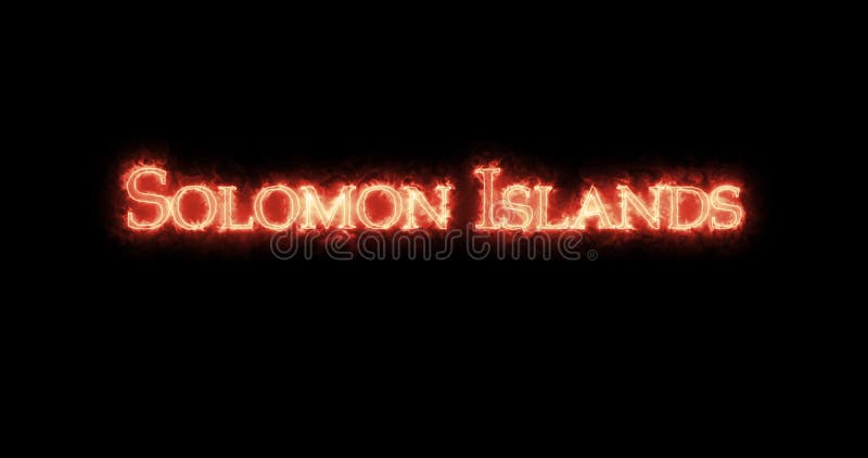 Solomon Islands Written With Fire Loop Stock Video Video Of Ember Looping 247830741