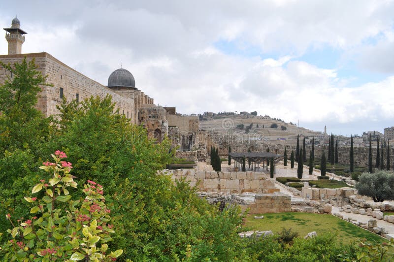 Solomon S Temple and the Wailing Wall Stock Photo - Image of church ...