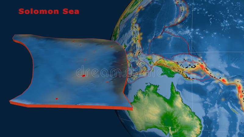 Solomon Sea Plate Described and Presented - Physical Stock Illustration ...