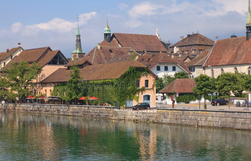Solothurn cityscape stock image. Image of solothurn, embankment - 42785199