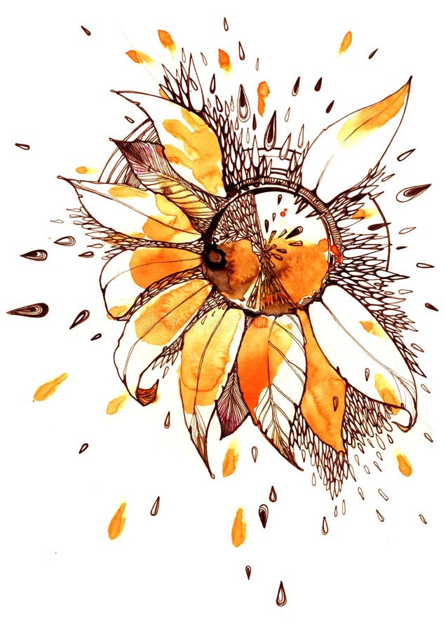 Solros stock illustrationer. Illustration av kronblad - 64588272