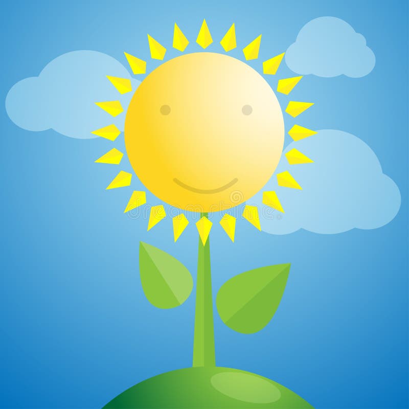 Solros vektorillustration vektor illustrationer. Illustration av ...