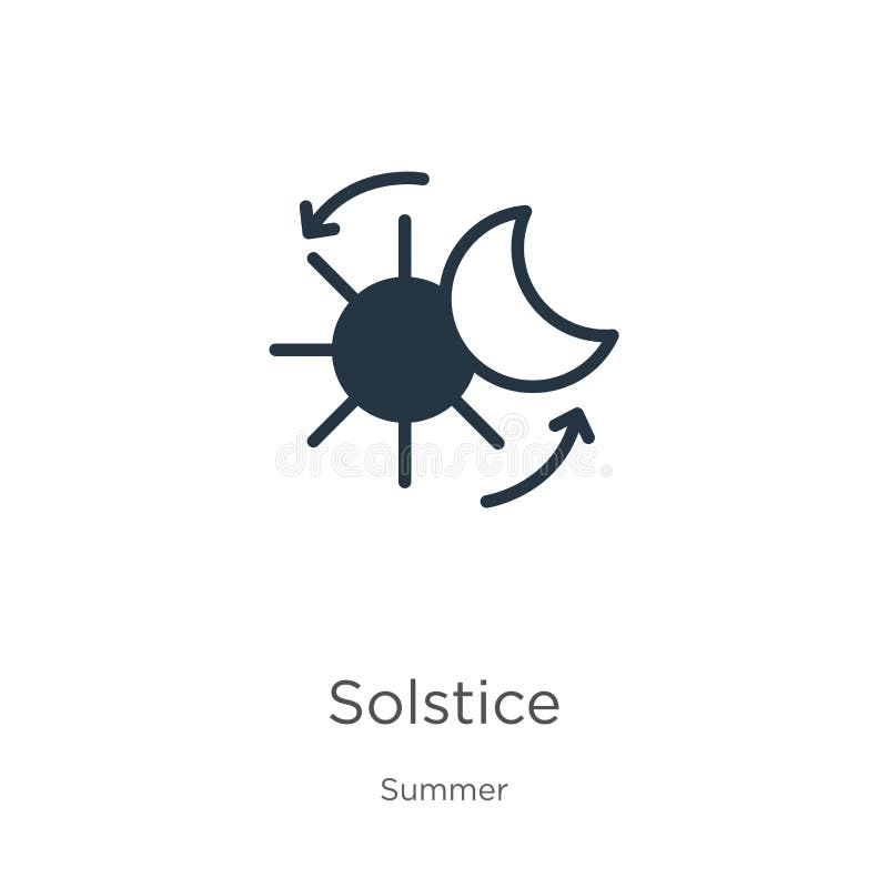 Solstice Icon Vector Sign and Symbol Isolated on White Background ...