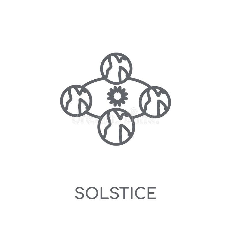 Solstice Linear Icon. Modern Outline Solstice Logo Concept on Wh Stock ...