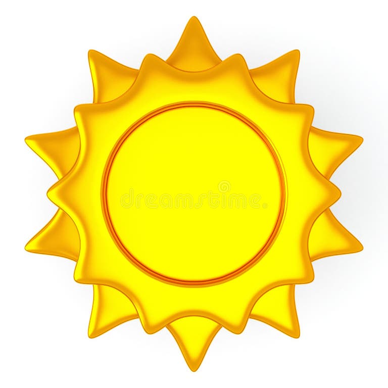 Solsymbol, 3d stock illustrationer. Illustration av knapp - 41896300