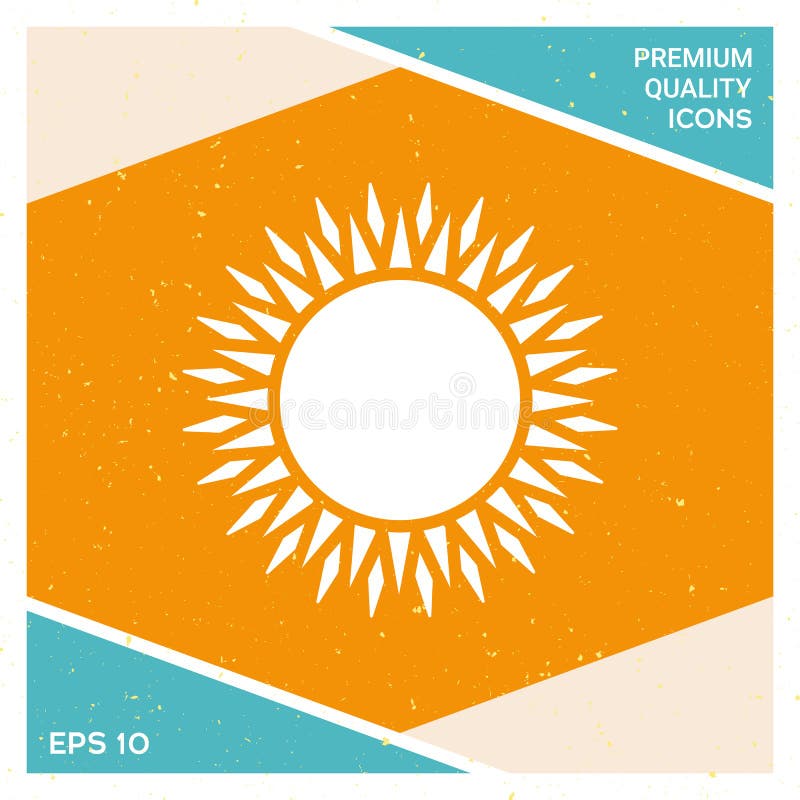Solsymbolssymbol vektor illustrationer. Illustration av varmt - 115843093