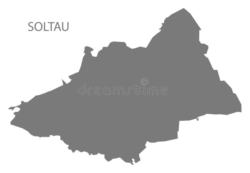 Soltau German City Map Grey Illustration Silhouette Shape Stock Vector ...