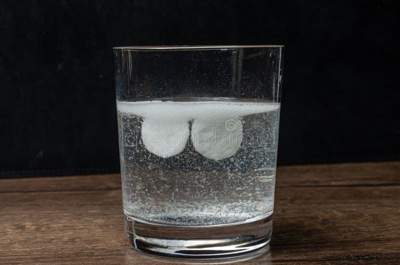 Soluble Effervescent Tablets Dissolve in Water Stock Photo - Image of ...