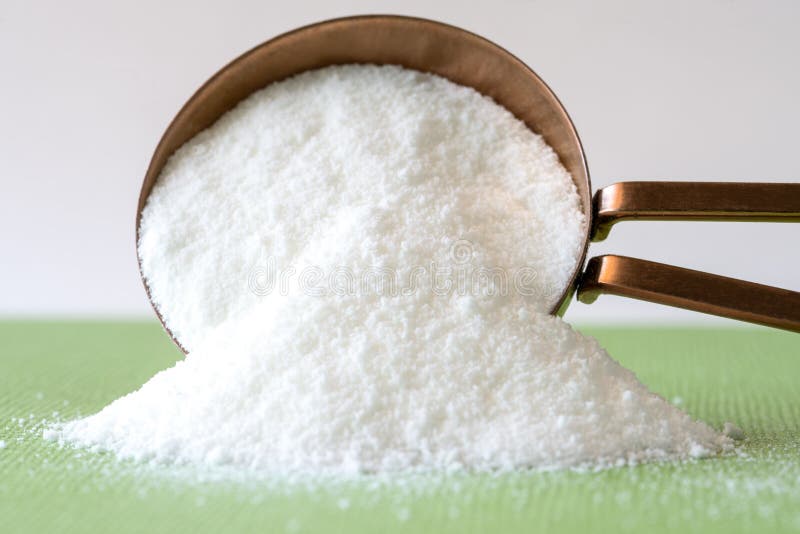 Soluble Fiber Powder Spilled from a Teaspoon Stock Image - Image of ...