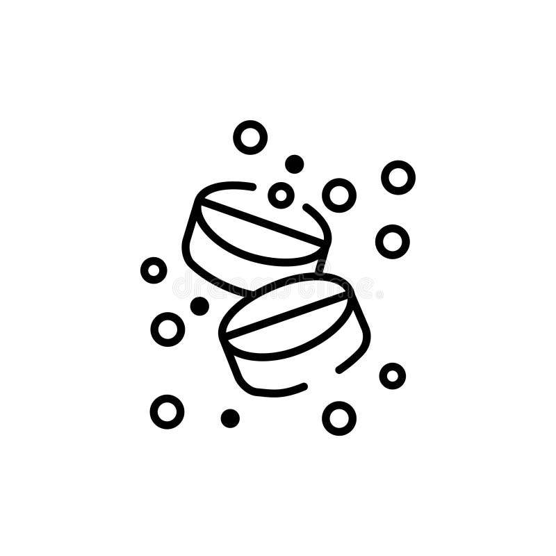 Soluble Tablet Icon, Effervescent Pill, Vitamins or Sugar Substitute ...