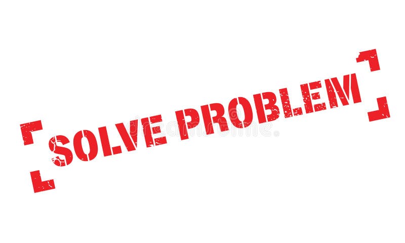 Solucione El Sello De Goma Del Problema Ilustración del Vector ...