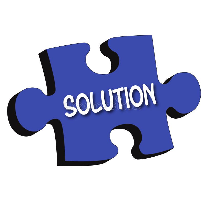 Solution 3D Puzzle Piece stock illustration. Illustration of ...