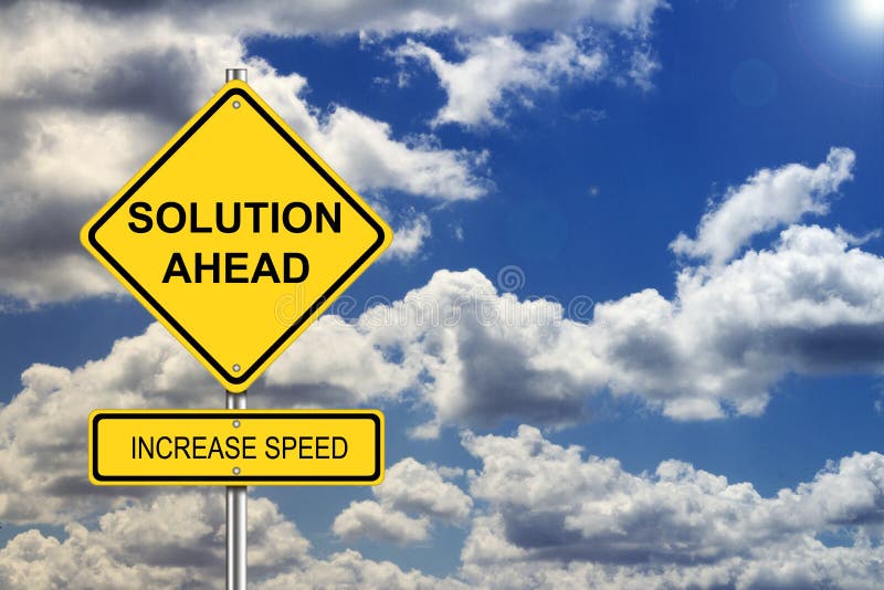 SOLUTION AHEAD stock image. Image of answer, financial - 42718055