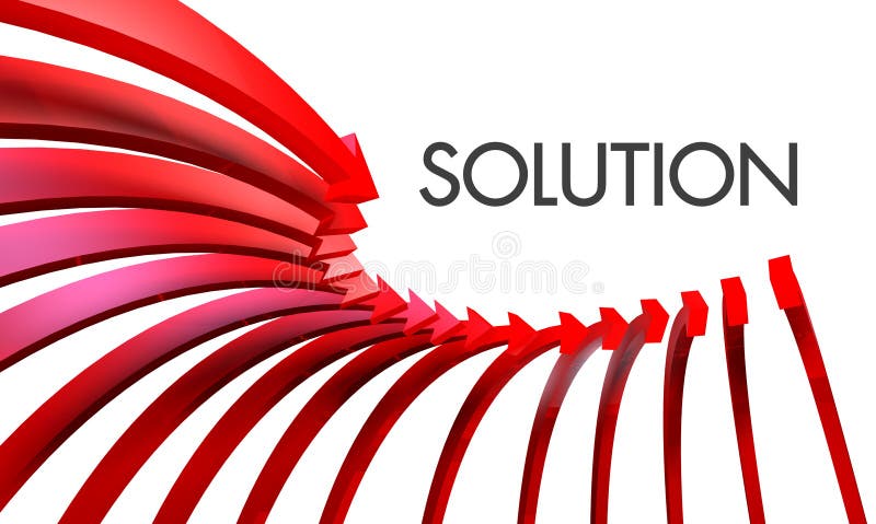 Solution arrow stock illustration. Illustration of collaboration - 31592543