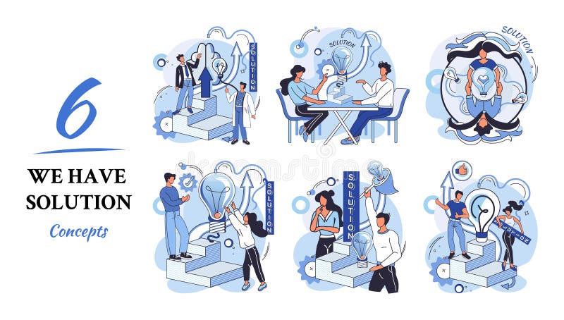 Solution As Result of Work of Business Team. Cooperation Construction ...