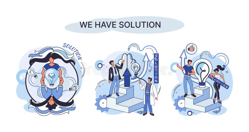 Solution As Result of Work of Business Team. Cooperation Construction ...