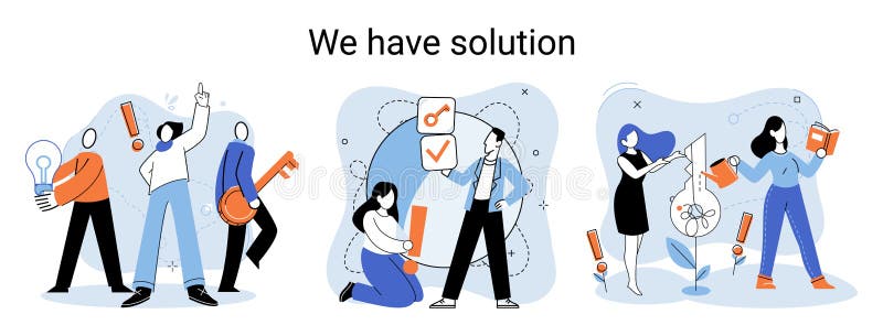 Solution As Result of Work of Business Team. Cooperation Construction ...