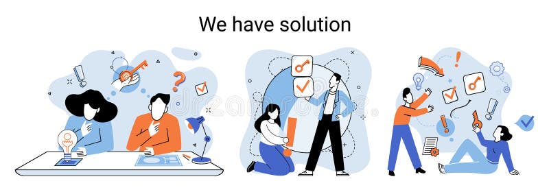 Solution As Result of Work of Business Team. Cooperation Construction ...