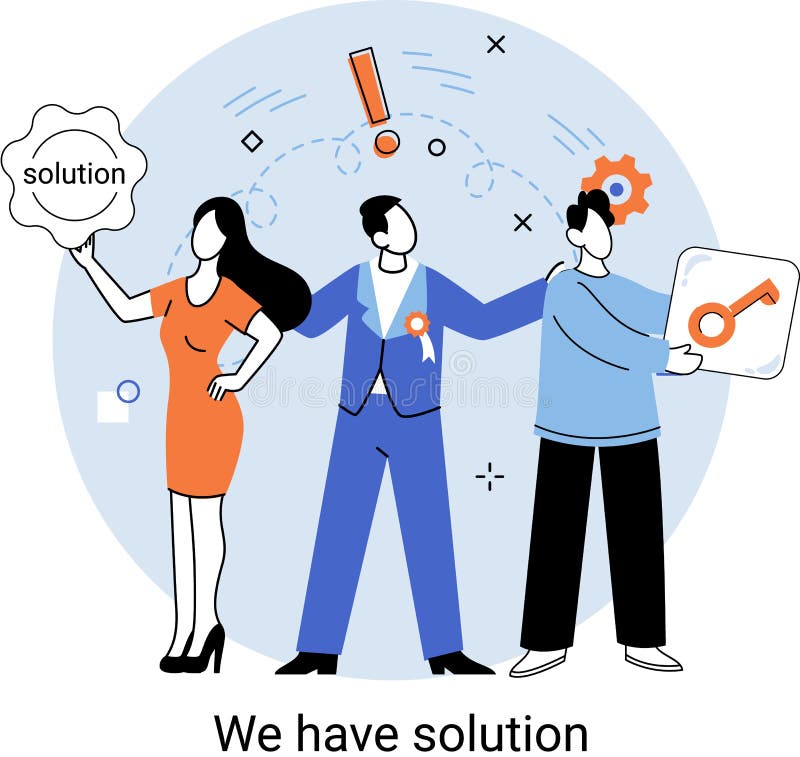 Solution As Result of Work of Business Team. Cooperation Construction ...