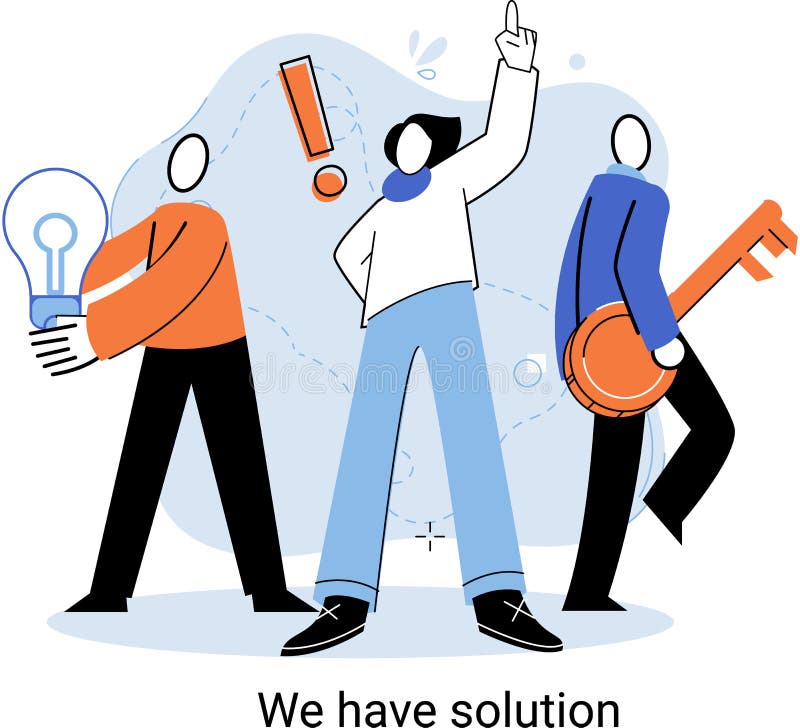 Solution As Result of Work of Business Team. Cooperation Construction ...