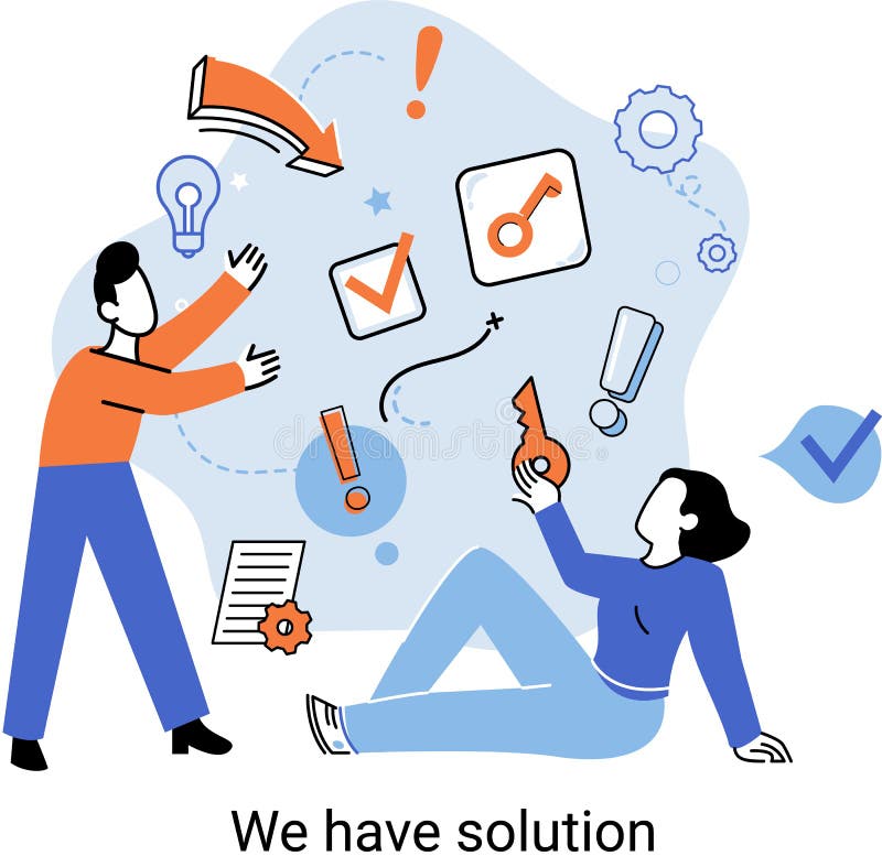 Solution As Result of Work of Business Team. Cooperation Construction ...