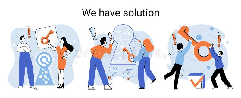 Solution As Result of Work of Business Team. Cooperation Construction ...